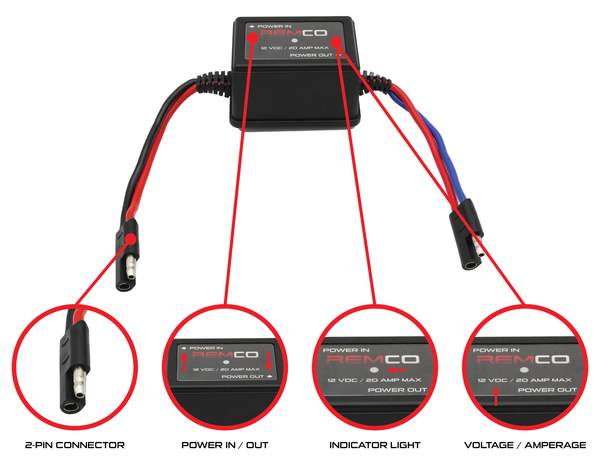 Remco 901-RC01-R REMOTE CONTROL - 12 VDC, REMOTE ON/OFF SWITCH, 20 AMP ...