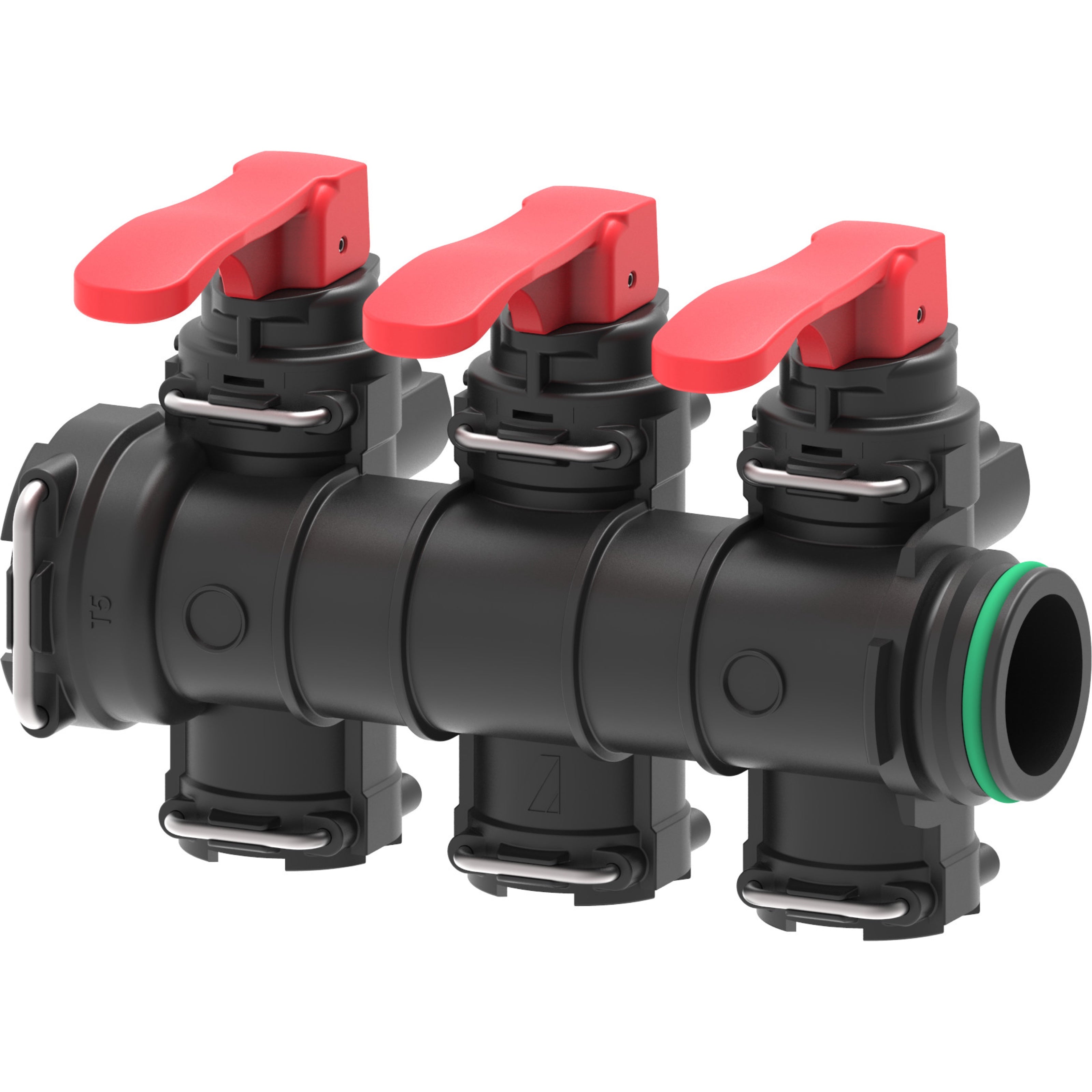 3-Way Manual Control Valve with Fork Couplings (T5F) – Sprayer Depot
